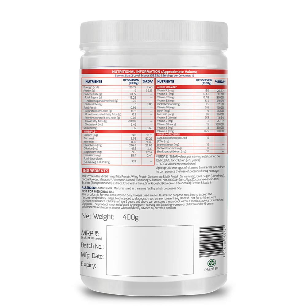 SuperMilk Genius for 8-12 Yrs Personalized Protein & Nutrition Drink ...